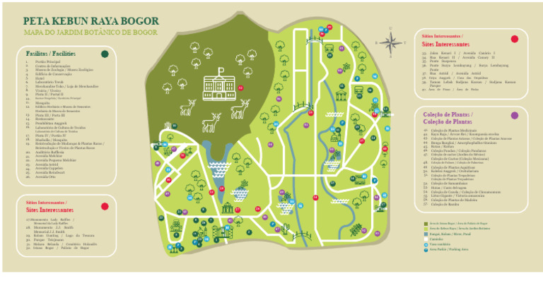 Map of the Botanic Garden of Bogor | PDF | Botânica