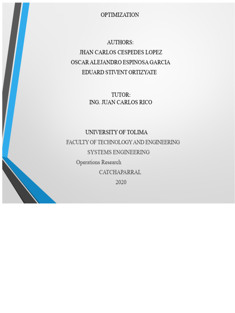 Operations Research - Optimization | PDF | Linear Programming ...