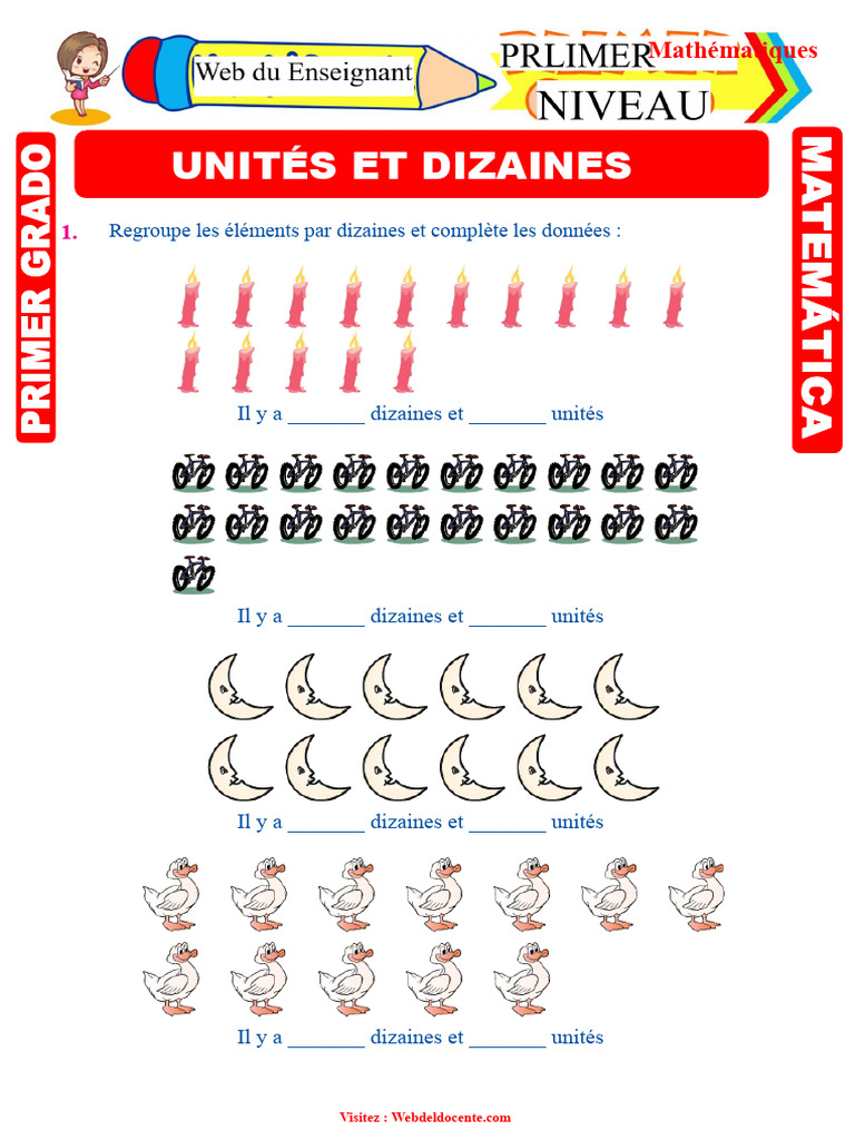 Unités Et Dizaines Pour Première Classe | PDF