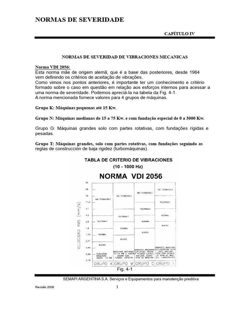 Normas de Severidade de Vibrações Mecânicas | PDF | Oscilação ...