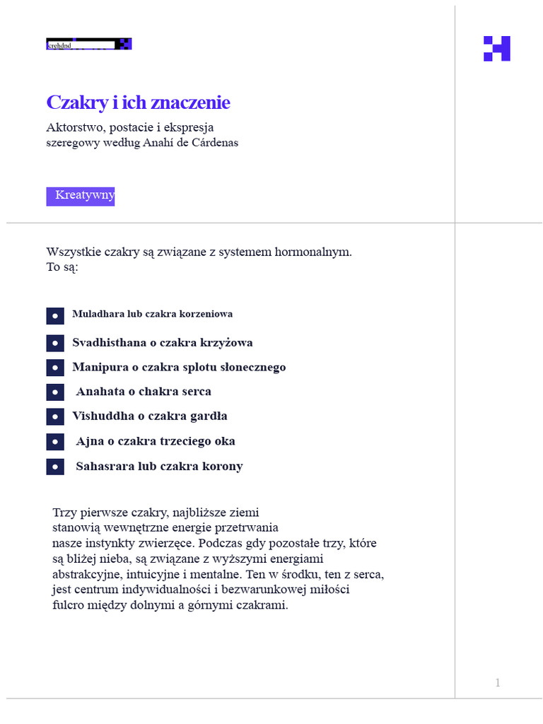 Czakry i ich znaczenie | PDF