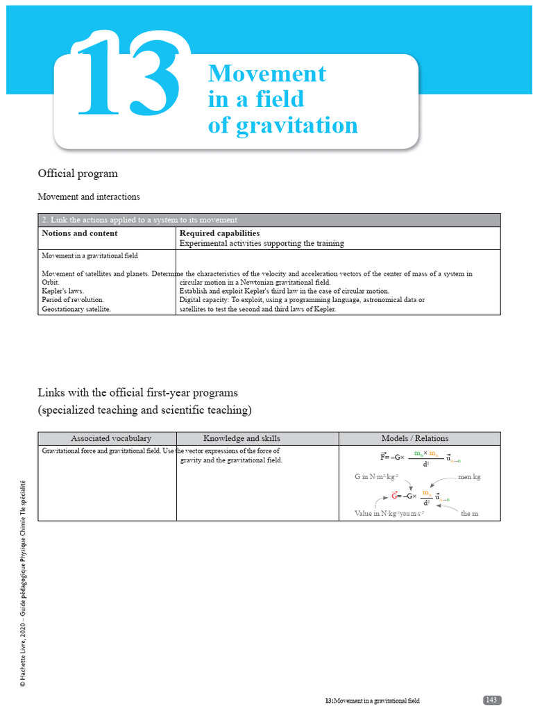 Gravitational Motion and Kepler's Laws | PDF | Acceleration | Newton's ...