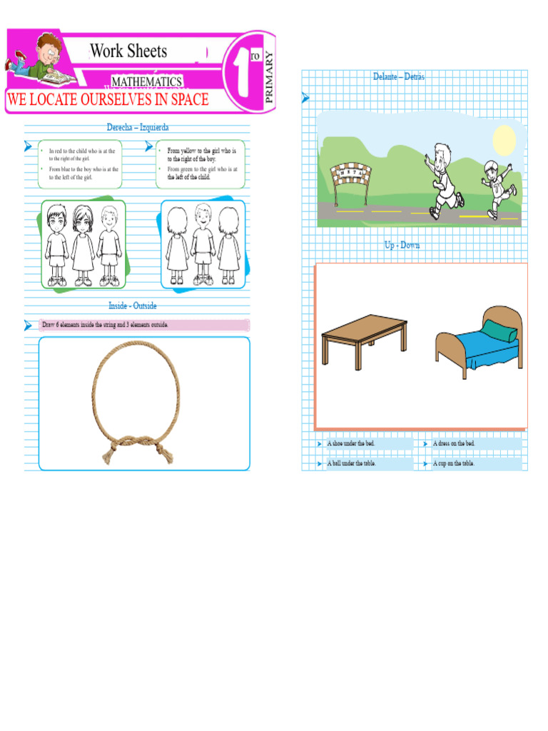 Location in Space For First Grade of Primary | PDF