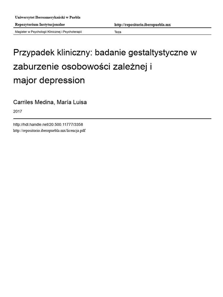 Przypadek kliniczny Gestalt pacjent zależny.pdf | PDF