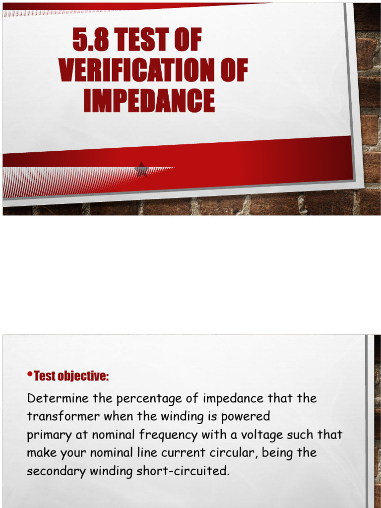 Transformer Impedance Verification Test | PDF | Electrical Impedance ...