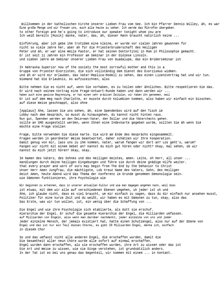 Pfr. Chad Ripperger - Dämonologie Funktion & Psychologie | PDF