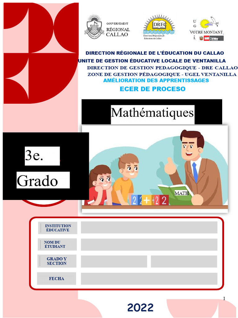 Évaluation des Mathématiques - 3e Classe | PDF