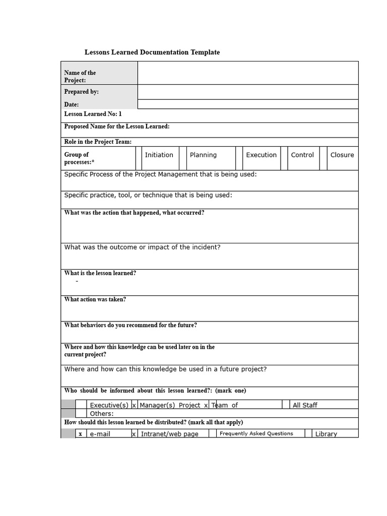 7. Format of lessons learned | PDF