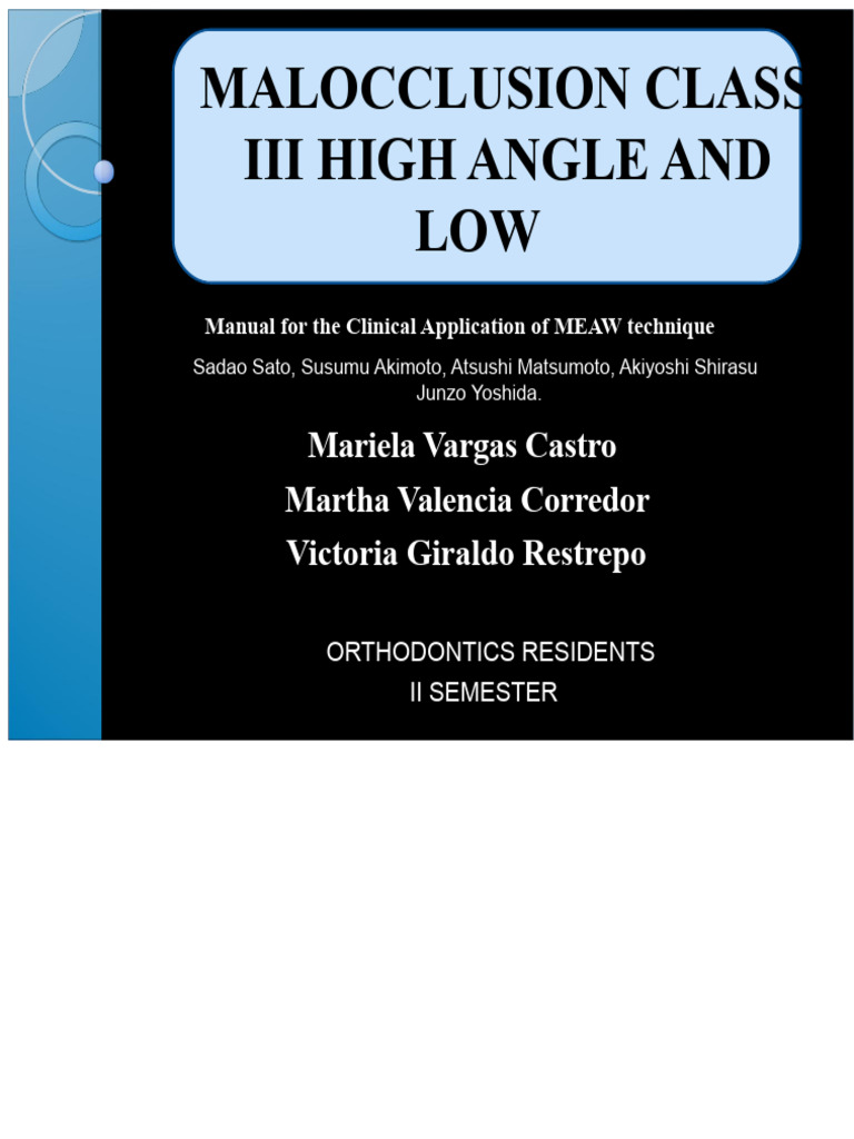 Class III malocclusion high and low angle.ppt arr | PDF | Dentistry ...