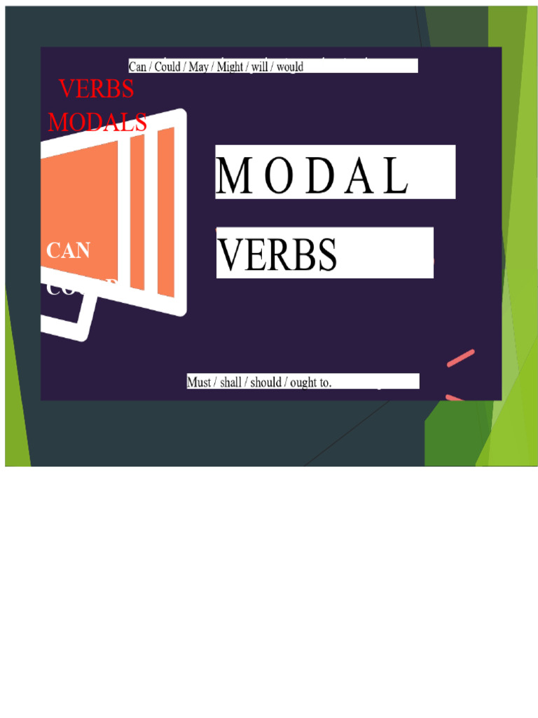 Exposition On English Modal Verbs Can and Could | PDF | Verb ...