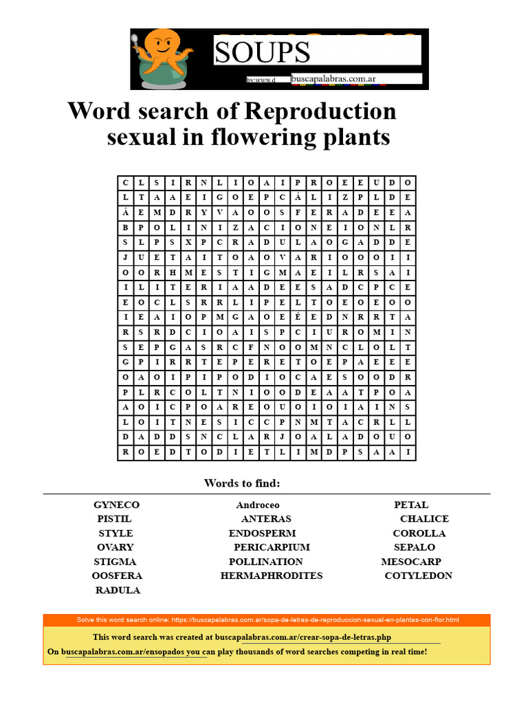 word-search-of-sexual-reproduction-in-flowering-plants | PDF