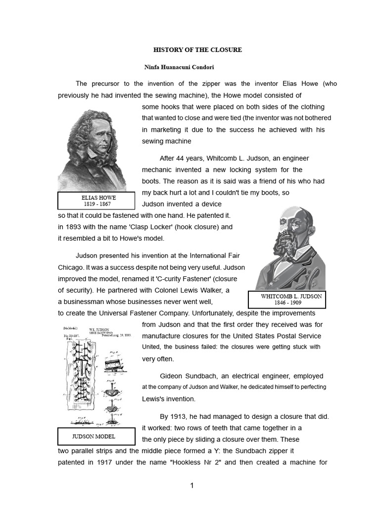 HISTORY OF THE CLOSURE | PDF | Clothing | Fashion