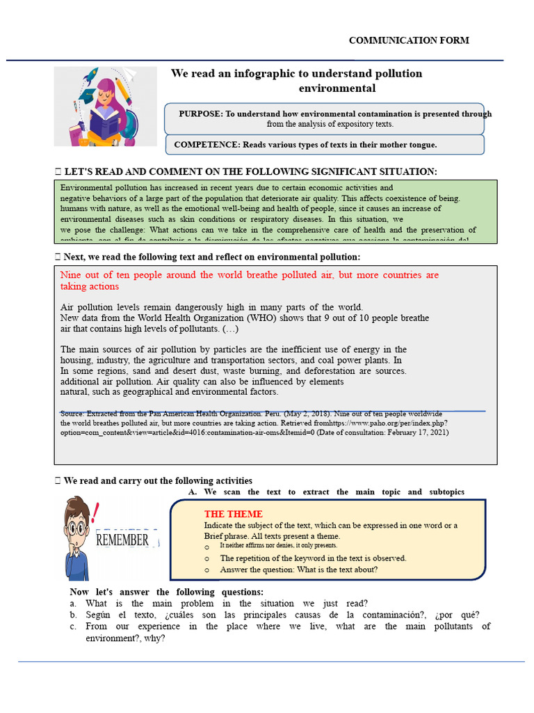 We Read An Infographic To Understand Environmental Pollution | PDF ...