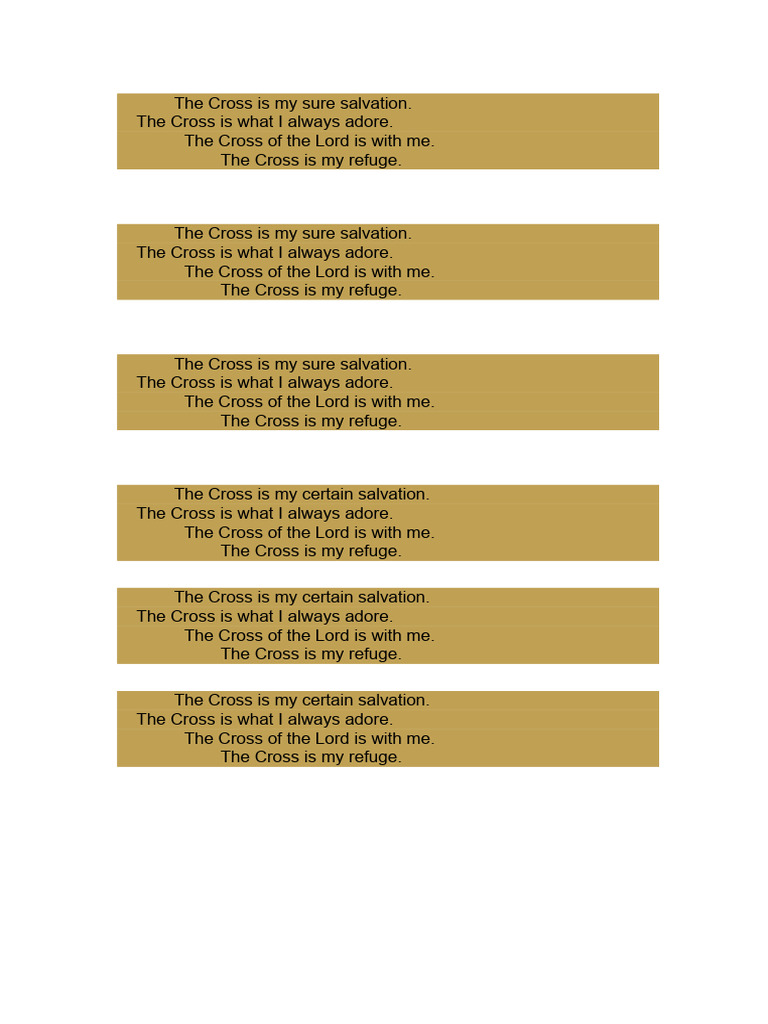 The Cross Is My Sure Salvation | PDF