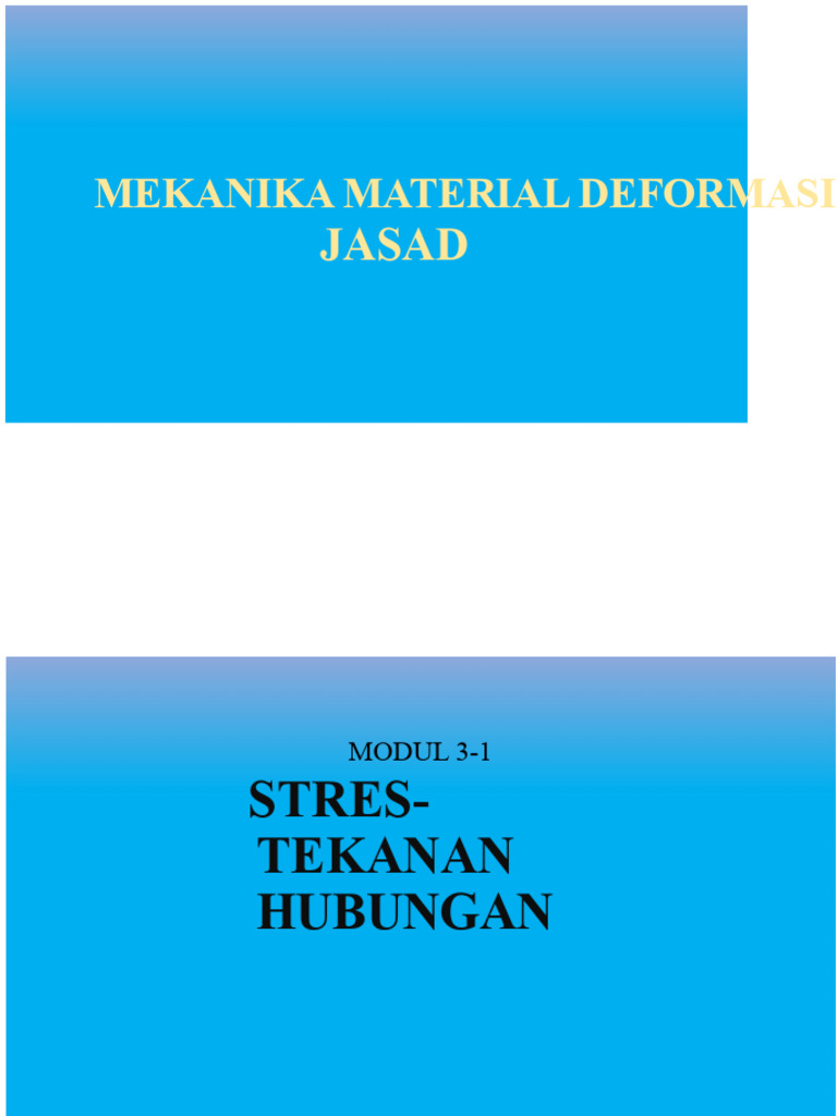 Analisis Stres dan Regangan Material | PDF