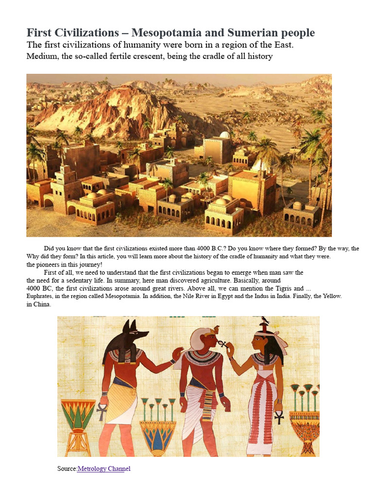 Activity_First Civilizations_2nd year | PDF | Mesopotamia | Sumer