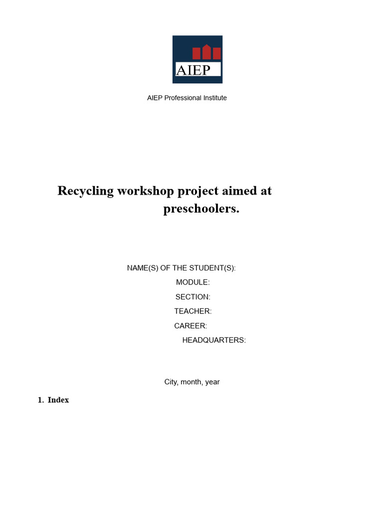 Project A+S social work | PDF | Recycling | Waste