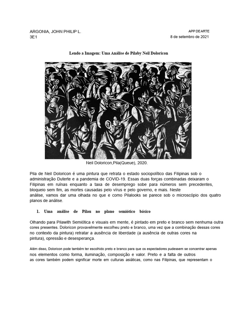Análise da Pintura "Pila" de Doloricon | PDF | Pinturas | Filipinas