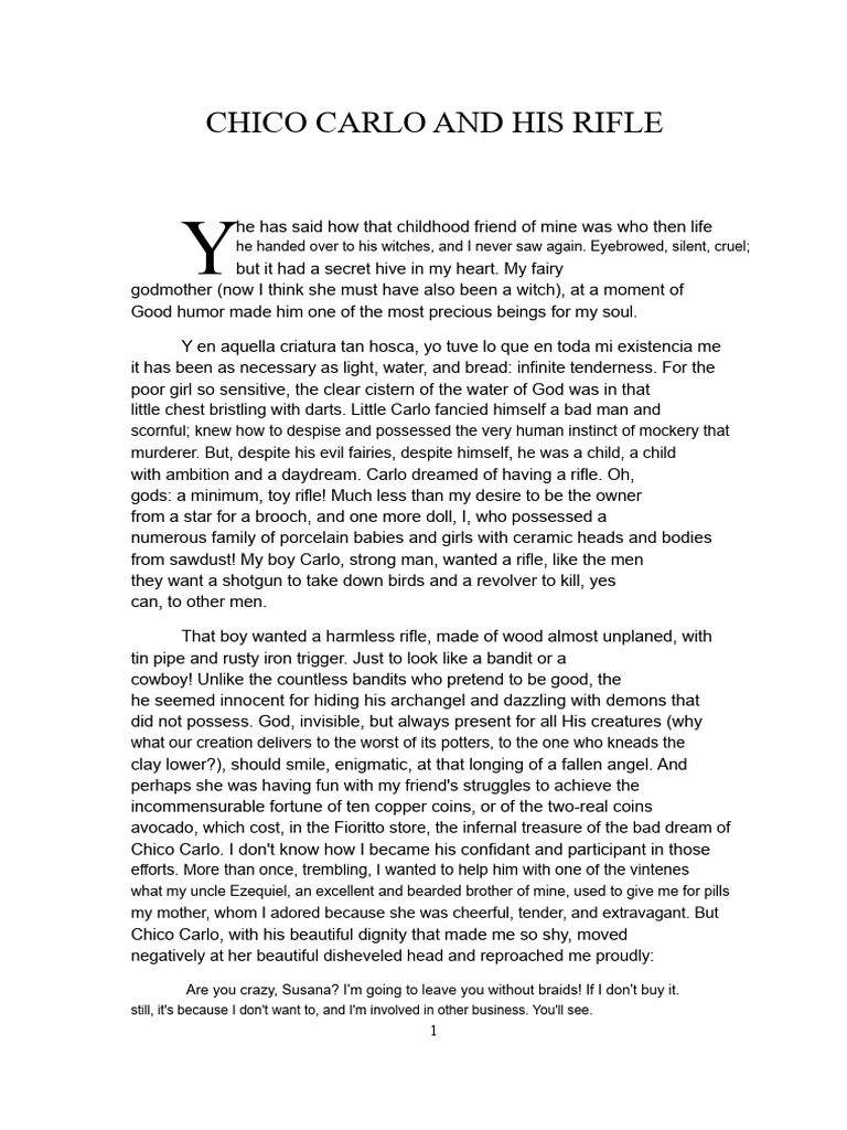 Chico Carlo's Dream of a Rifle | PDF
