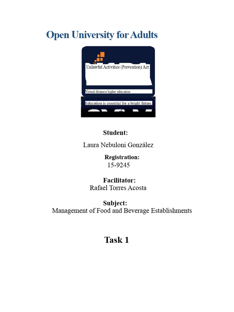 Est. Food and Beverages | PDF | Cooking