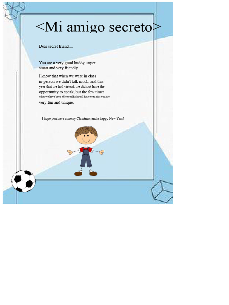 Secret Friend Letter - .XD | PDF