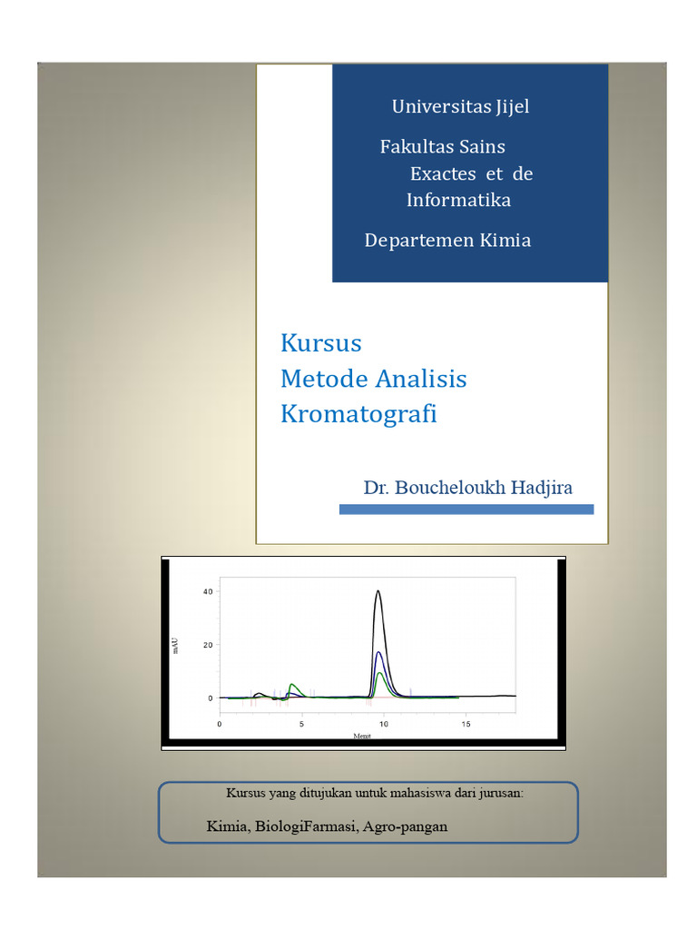 Méthodes d'Analyse en Kromatographie | PDF | Sciences physiques ...