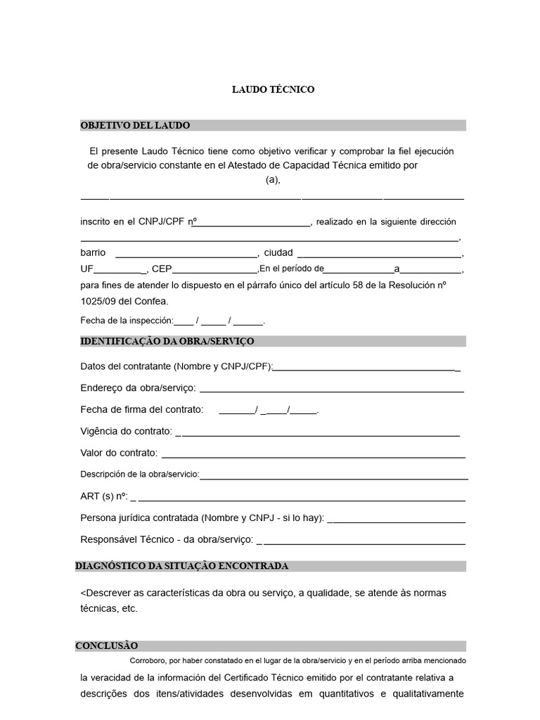 Modelo Informe Técnico Crea To | PDF