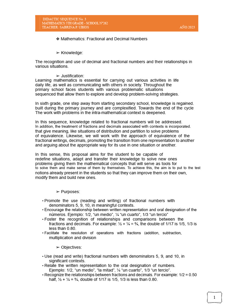 5th Grade Math: Fractions & Decimals Guide | PDF | Mathematics | Arithmetic