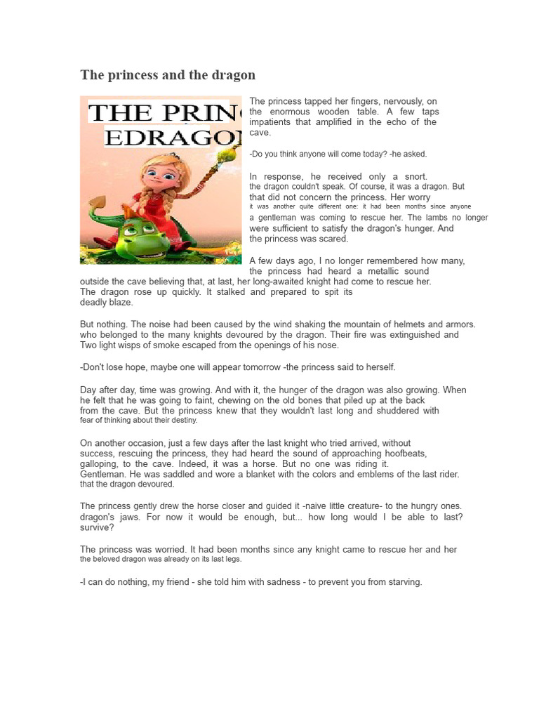 The princess and the dragon | PDF | Dragon