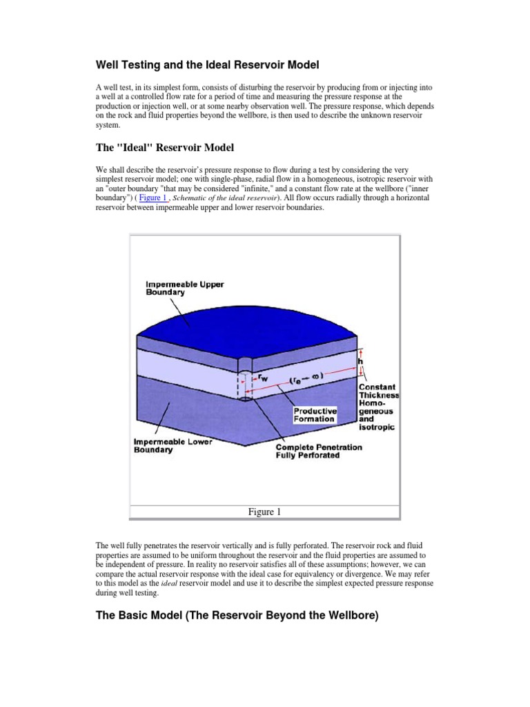 Well Testing and The Ideal Reservoir Model | PDF | Permeability (Earth ...