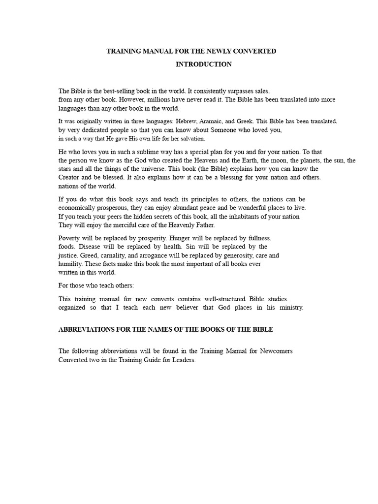 New Convert Bible Training Manual | PDF | Logos (Christianity) | Lucifer
