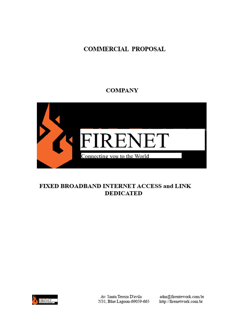 Dedicated Internet Access Proposal | PDF | Internet | Internet Access
