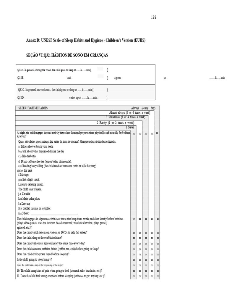 Sleep Scale. | PDF | Sleep | Bed