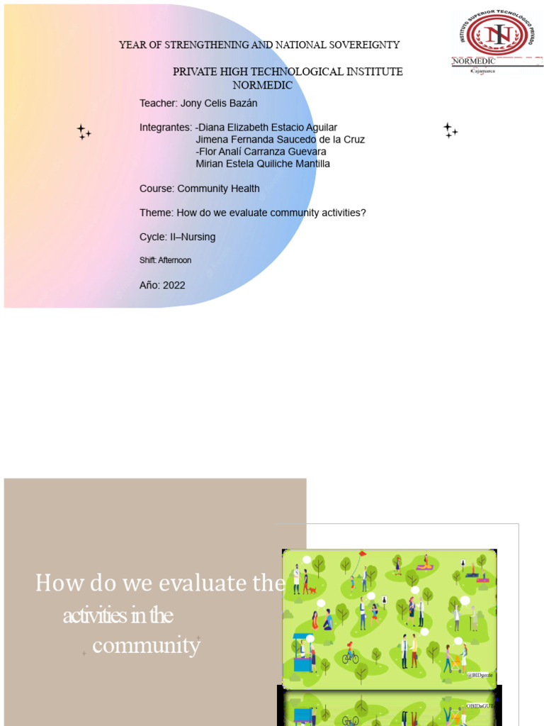 Community Health Evaluation Guide | PDF | Evaluation | Methodology