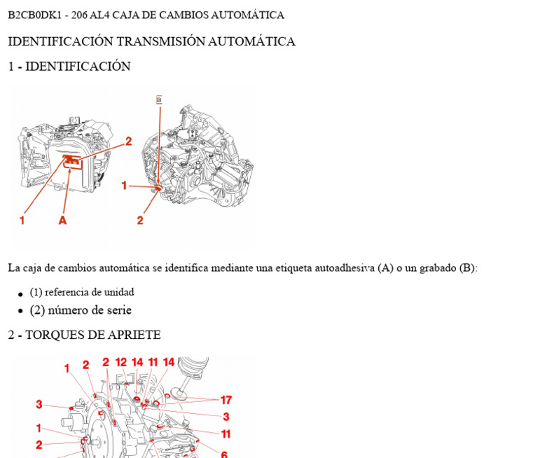 caja de cambios automática AL4 | PDF