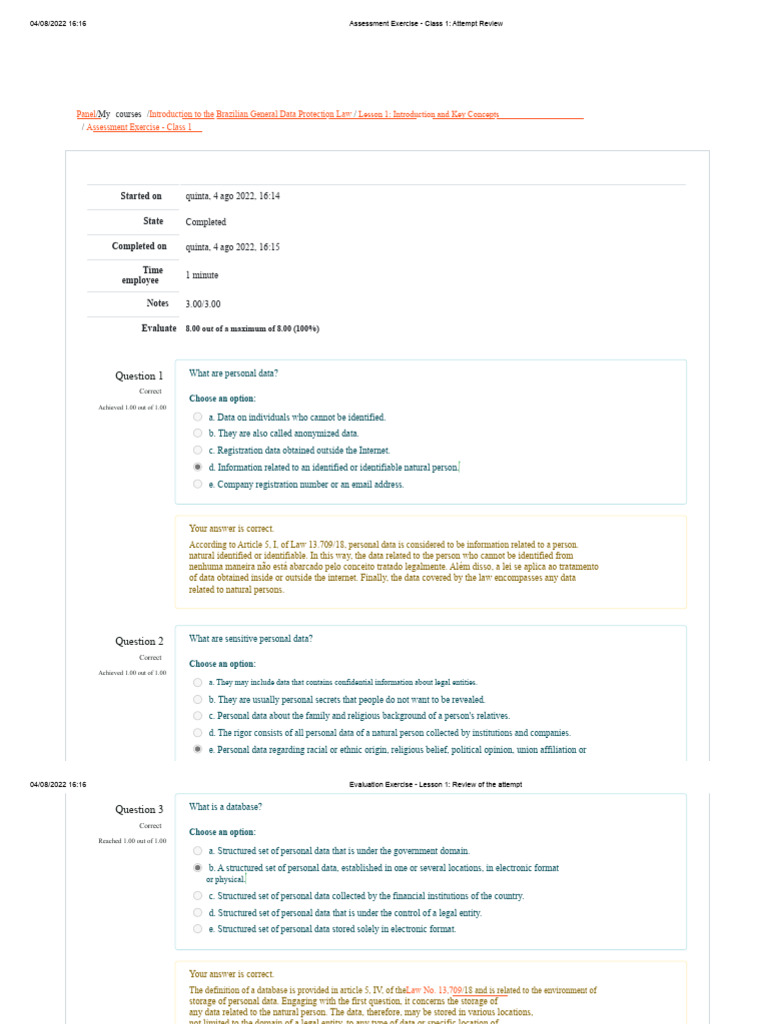 Introduction To The Brazilian General Data Protection Law - Evaluative ...