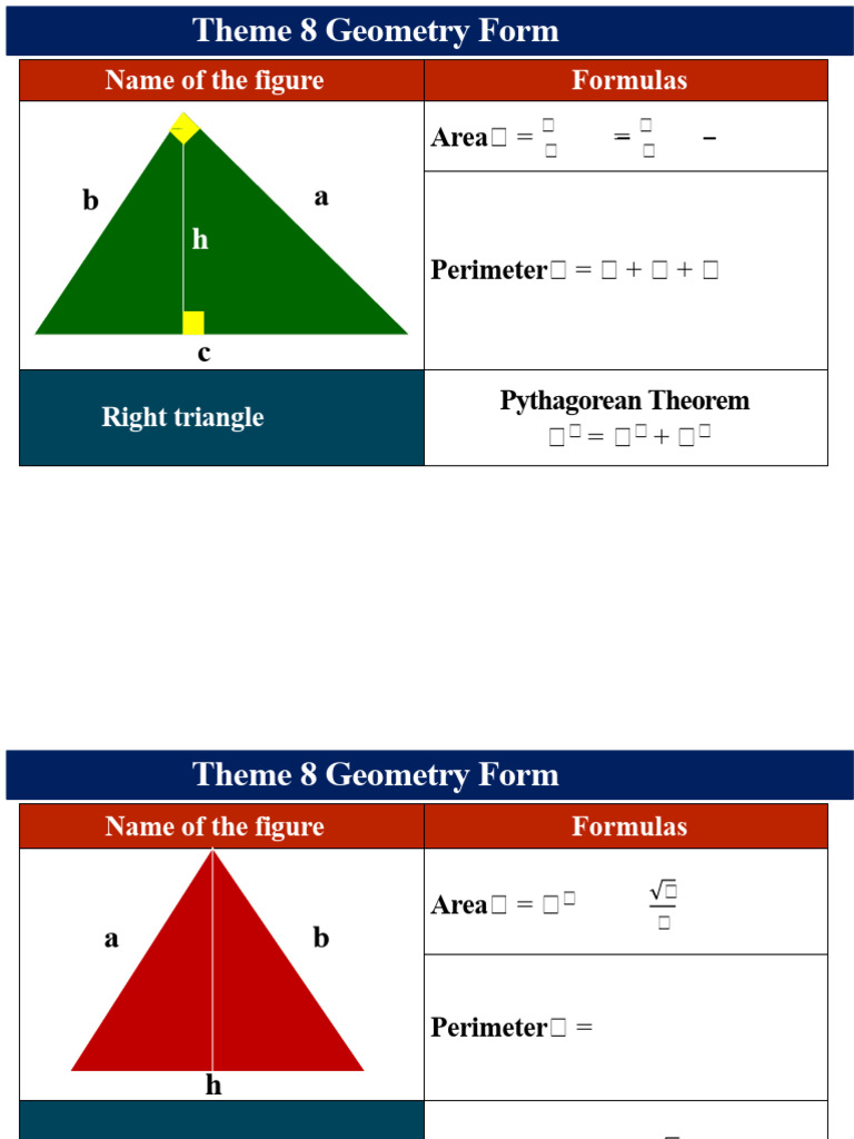 9 geometric figures form | PDF | Area | Geometry