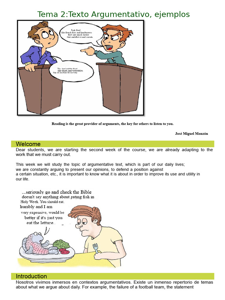 Topic 2 Argumentative Text | PDF | Argument | Reason