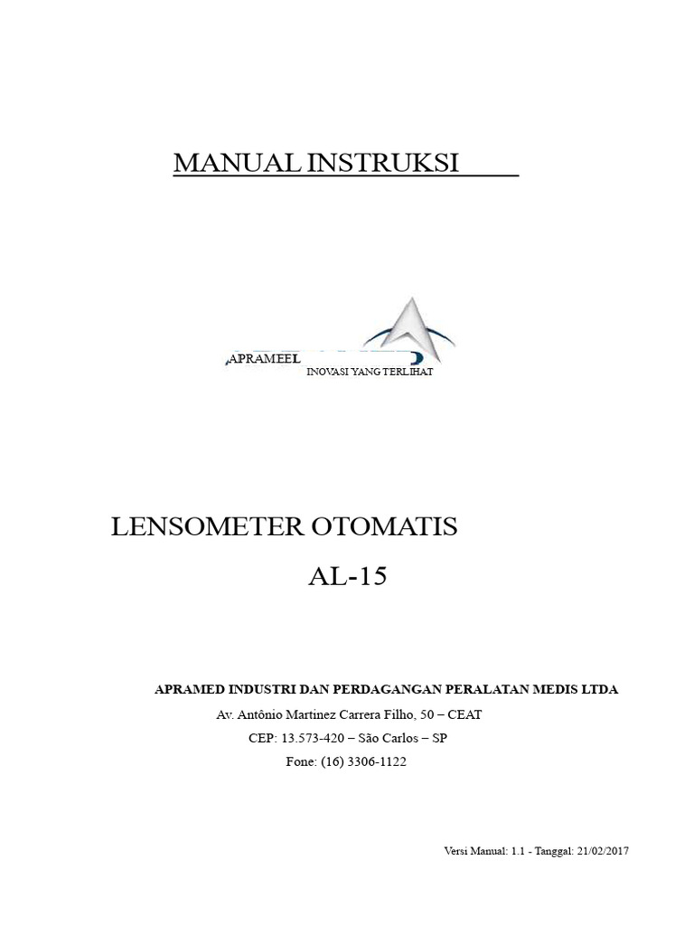 Manual Lensometer Otomatis AL-15 | PDF