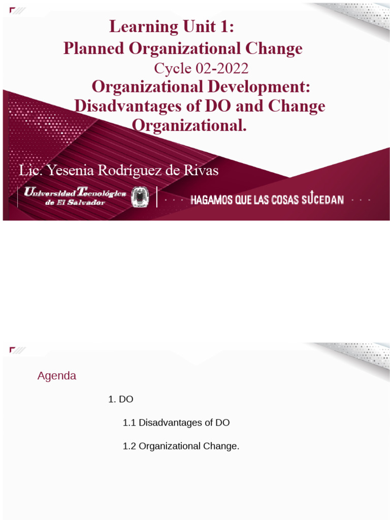 Class #6 Disadvantages of Do and Organizational Change (2) | PDF | Organizational Behavior ...