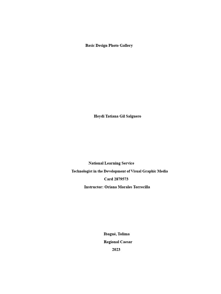 Basic Design Concepts Through Photography | PDF