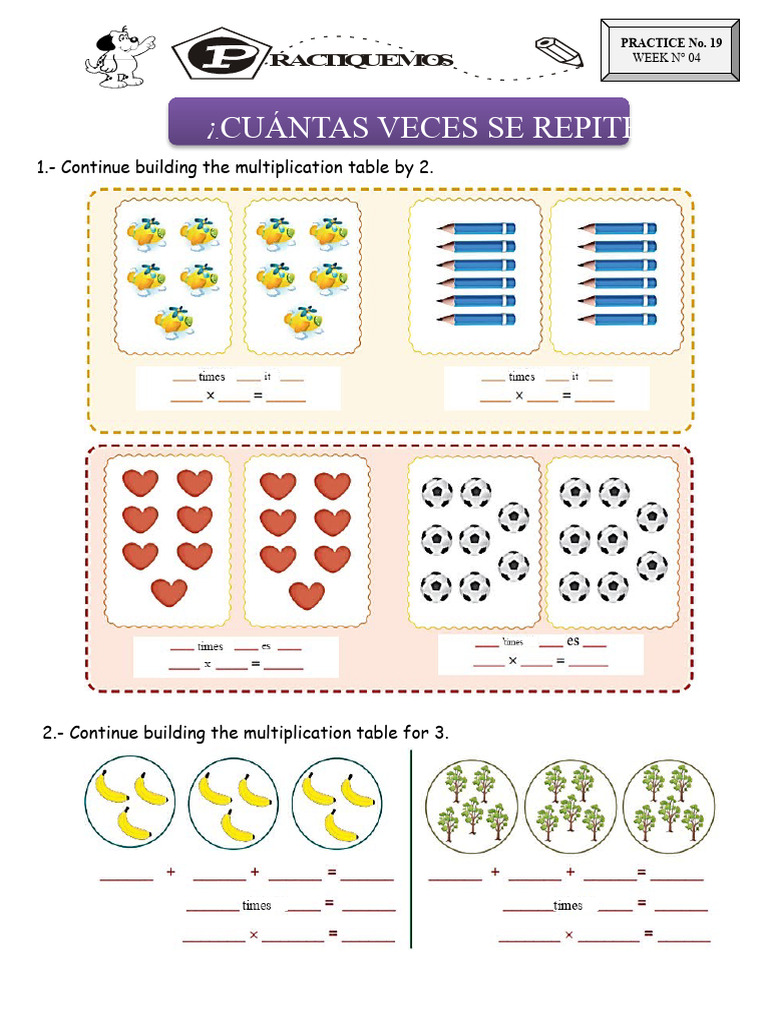 PRACTICE N° 19 WE GROUP AND MULTIPLY BY 2 AND 3 (1) | PDF