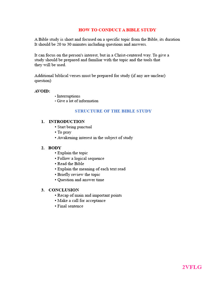 Effective Bible Study Guide | PDF