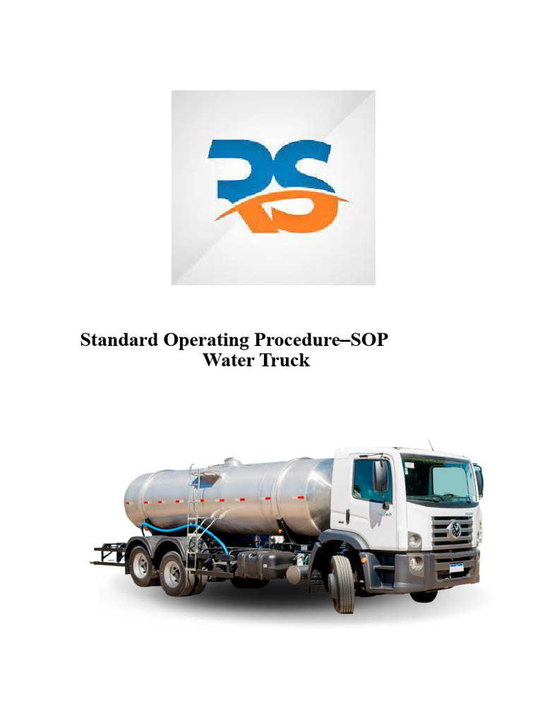 Water Truck Operation SOP Guide | PDF | Tire | Truck