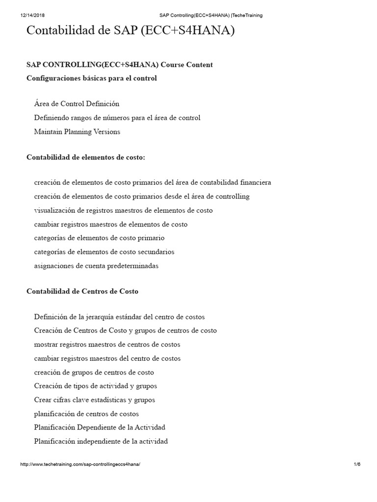 Controlling de SAP (ECC+S4HANA) | PDF | Contabilidad | Business