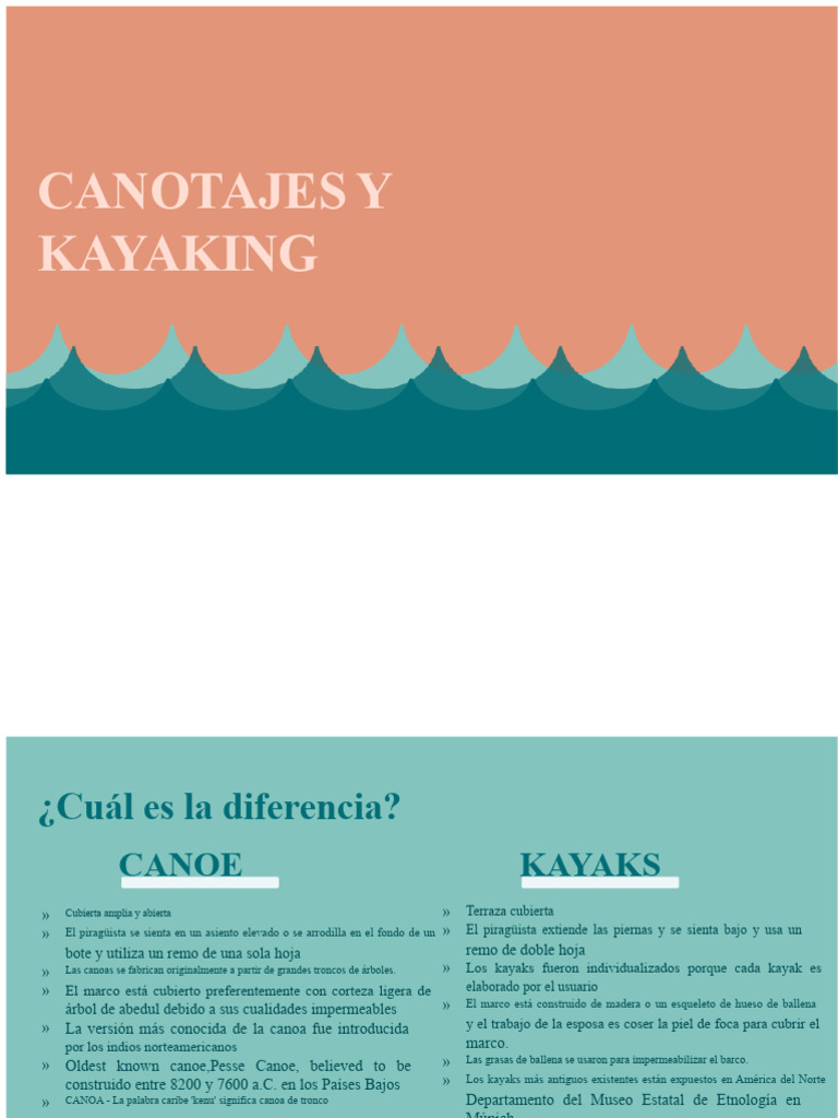 Diferencias entre canotaje y kayaking | PDF | Kayac | Canoa
