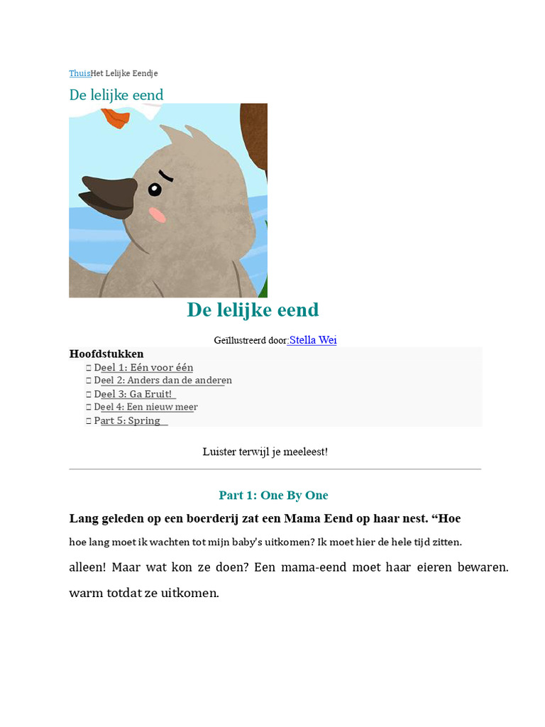 De Lelijke Eend | PDF