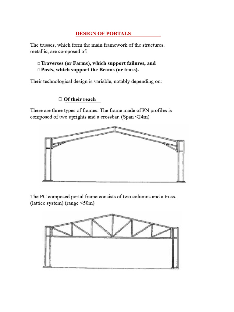 Design of a portal frame | PDF