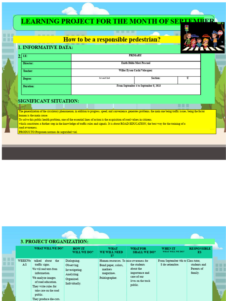 1st LEARNING PROJECT - MONTH OF SEPTEMBER | PDF | Information ...