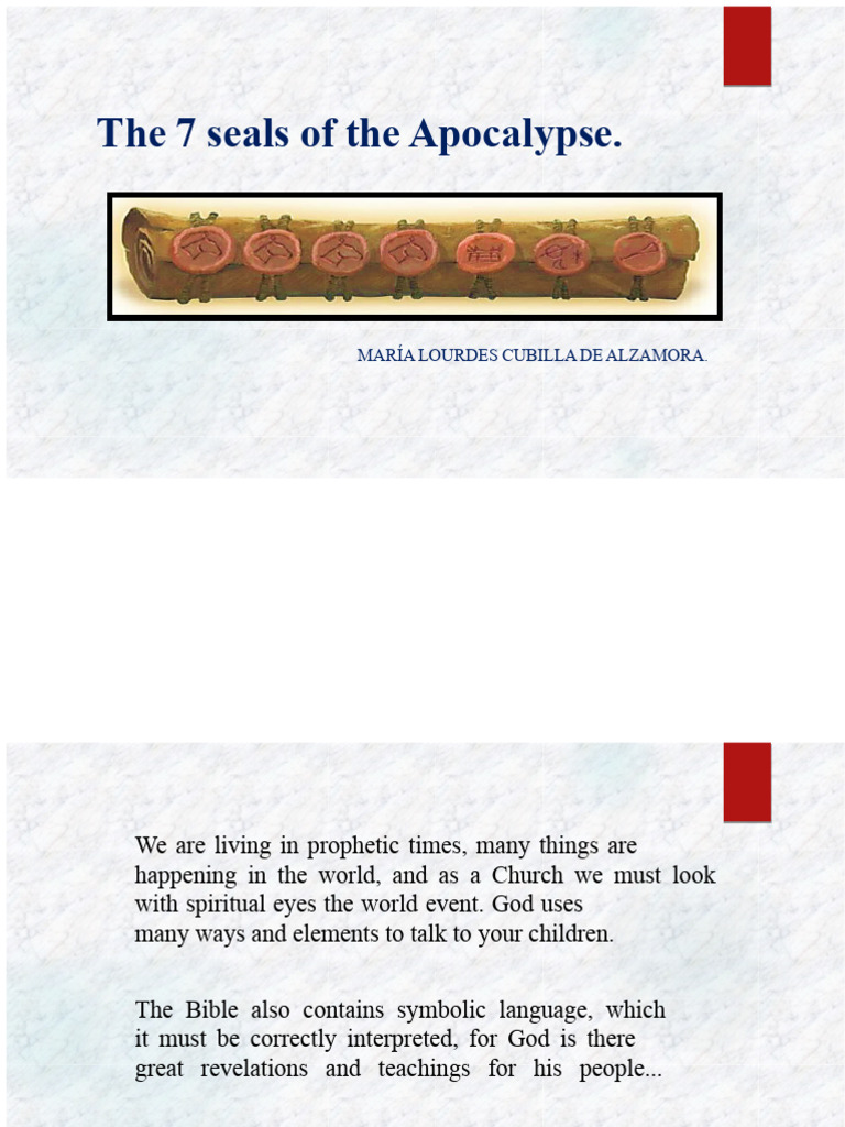 The 7 Seals of The Apocalypse | PDF | Book Of Revelation | Lamb Of God